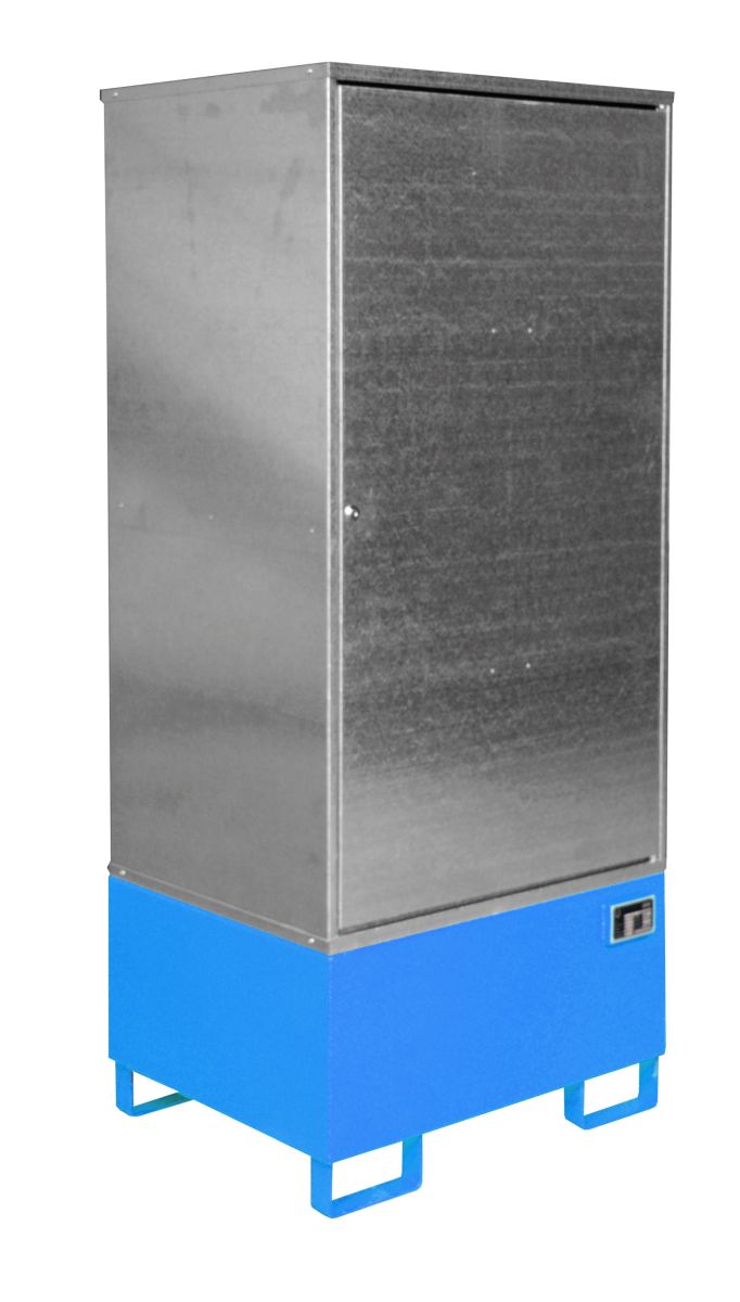 Gefahrstoff-Schrank GS-1 lichtblau für 1x 200l-Fass | lackiert RAL 5012 ...